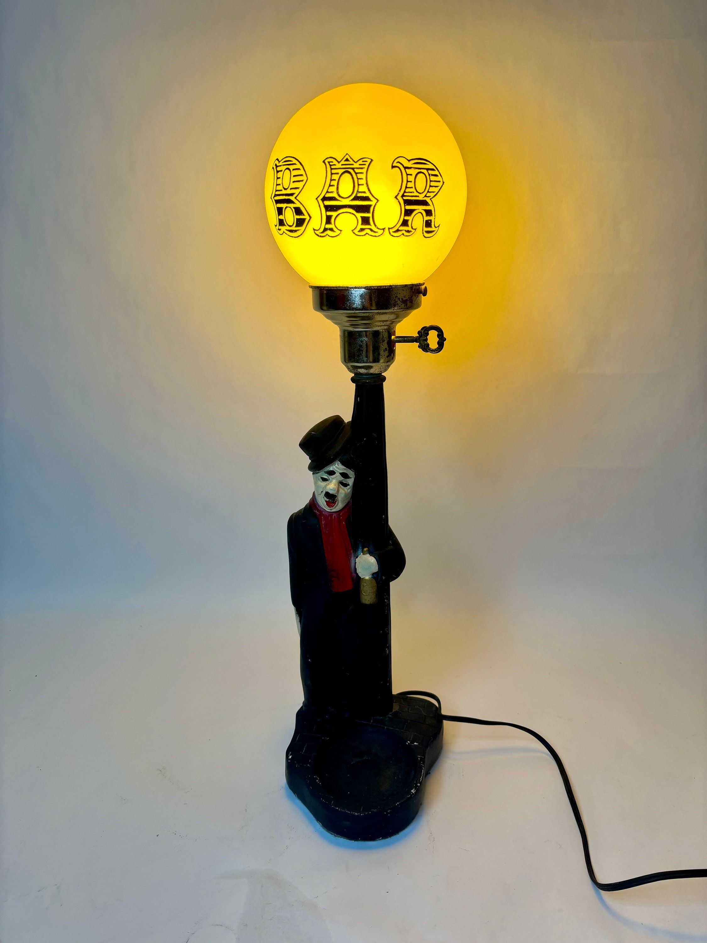 Vintage 1950's Ashtray Lamp Charlie Chaplin HOBO Drunk BAR - Etsy