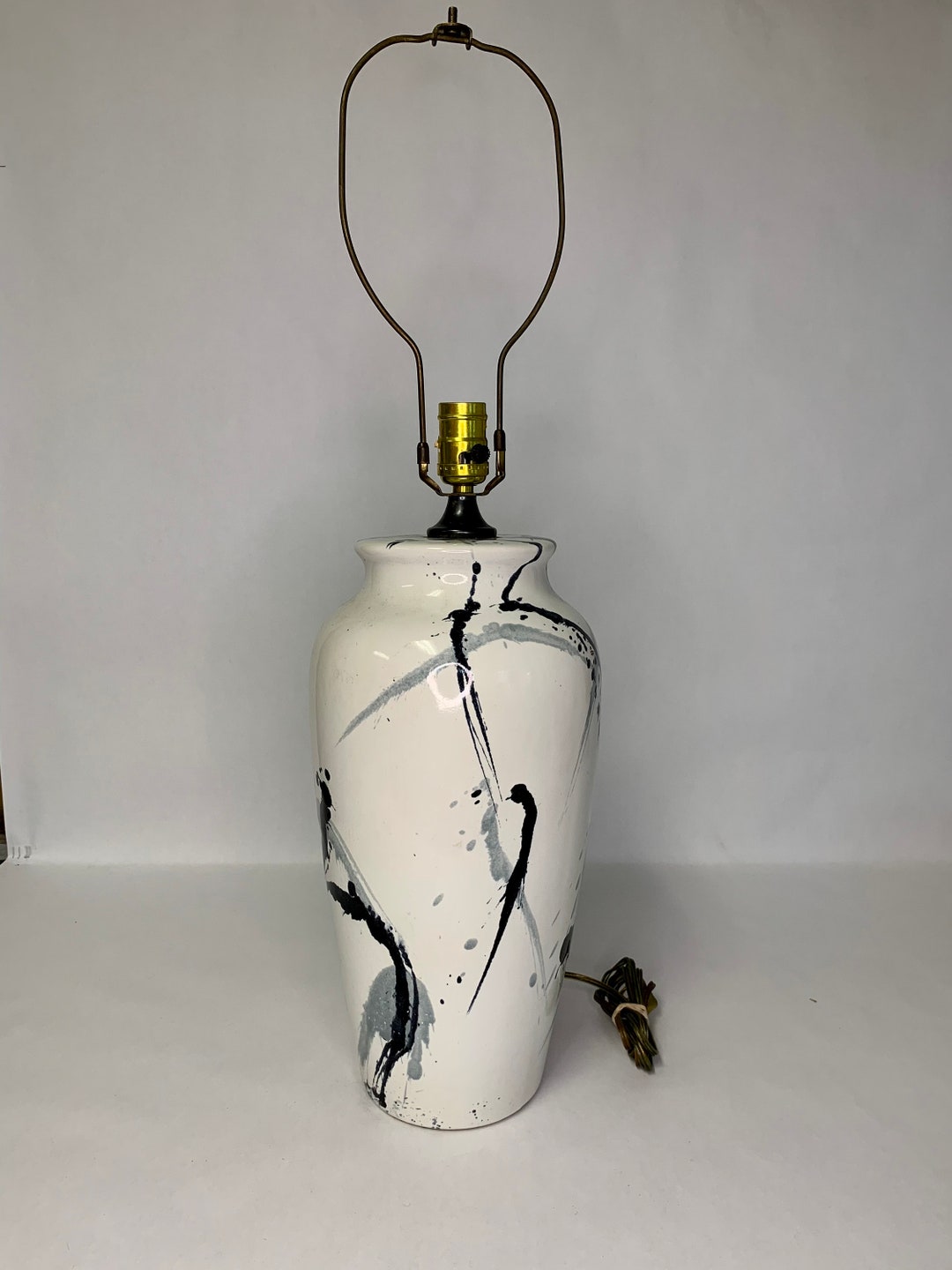 1980s Jackson Pollock Splatter Glaze Lamp - Etsy