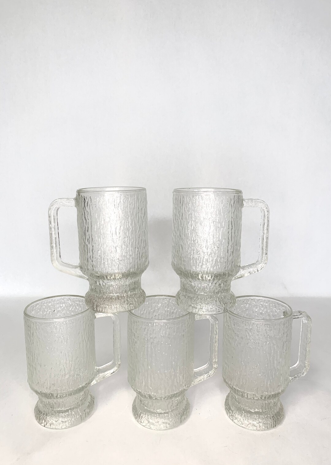 Mid-century Indiana Glass Crystal Pattern Textural Glasses- Set of 6 - Etsy