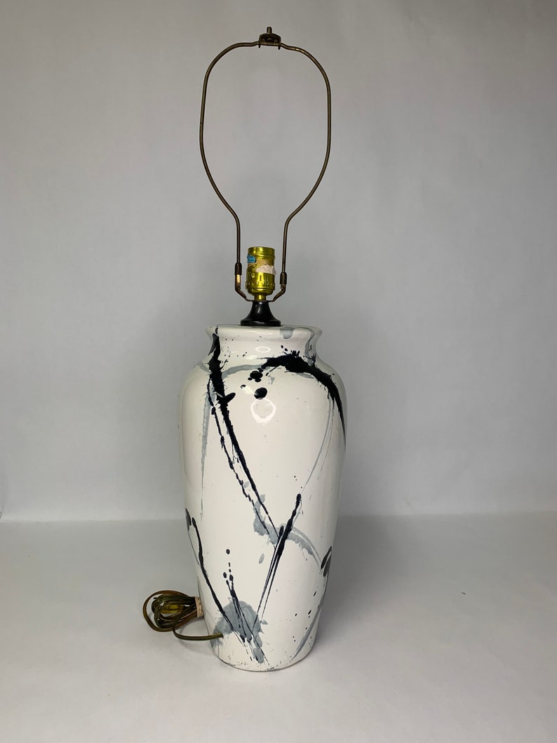 1980s Jackson Pollock Splatter Glaze Lamp - Etsy