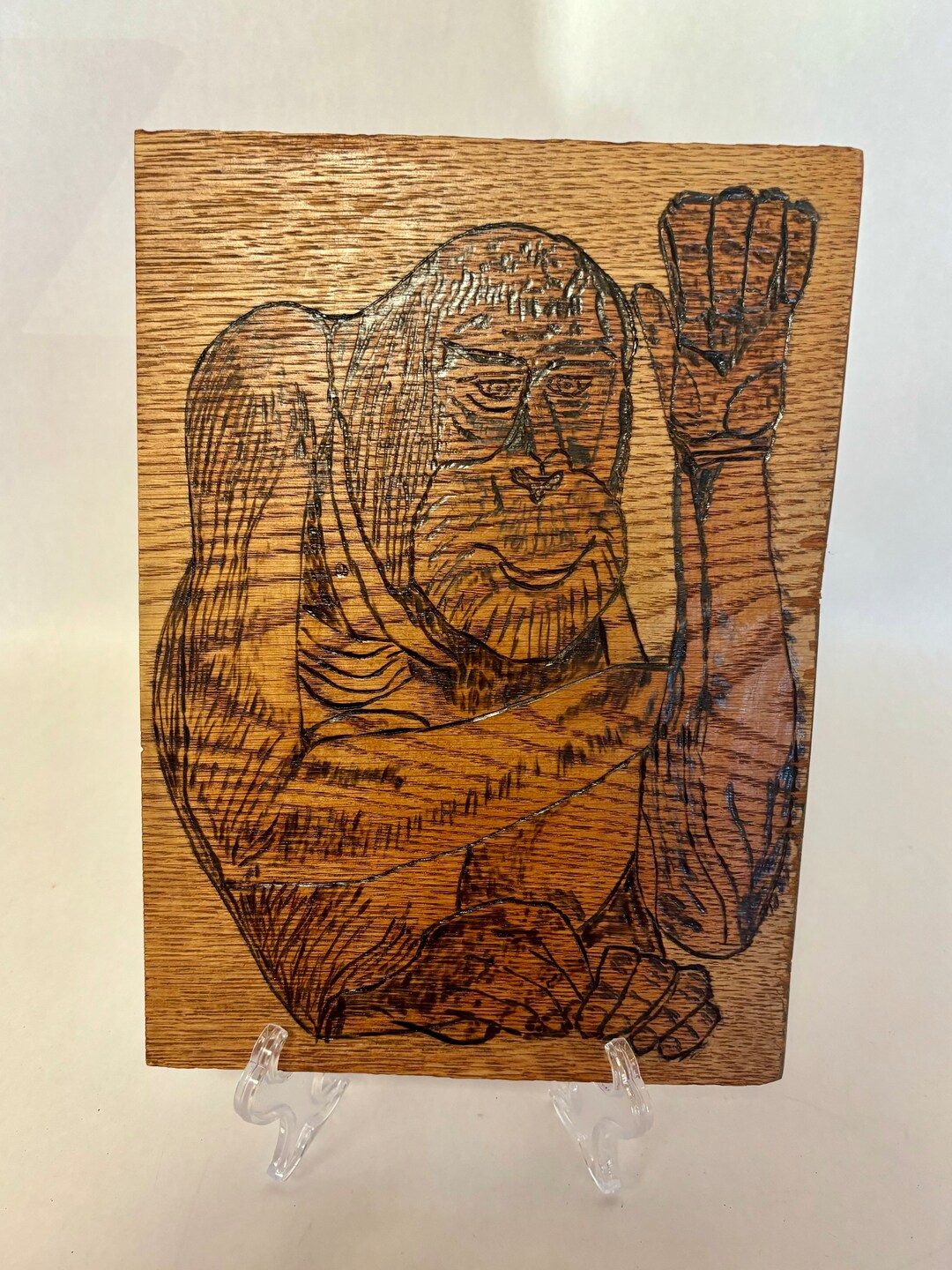 Wooden Monkey Craving Wall Hanging Decor - Etsy