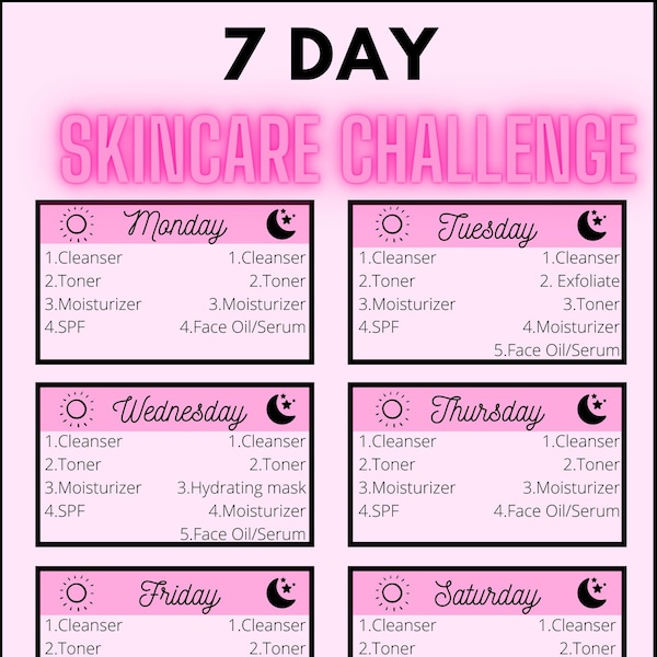 Skin Cycling Planner Etsy