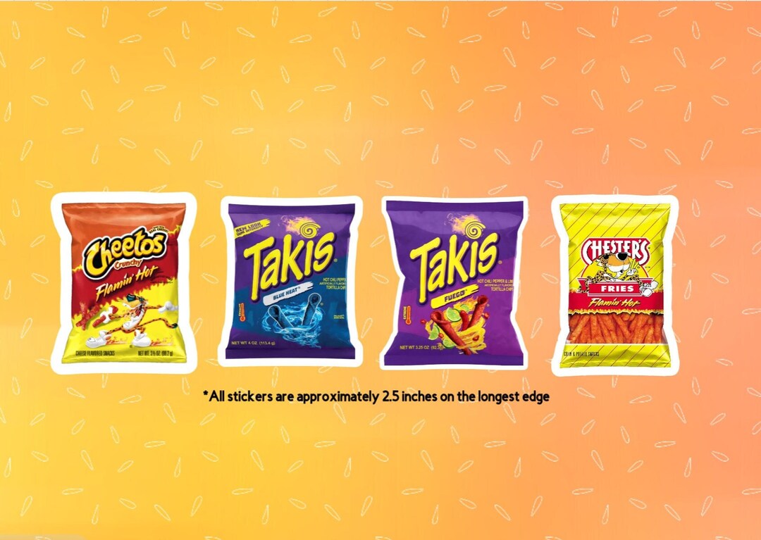 Hot Chips Stickers Hot Cheetos Sticker Takis Blue Takis Hot Fries ...