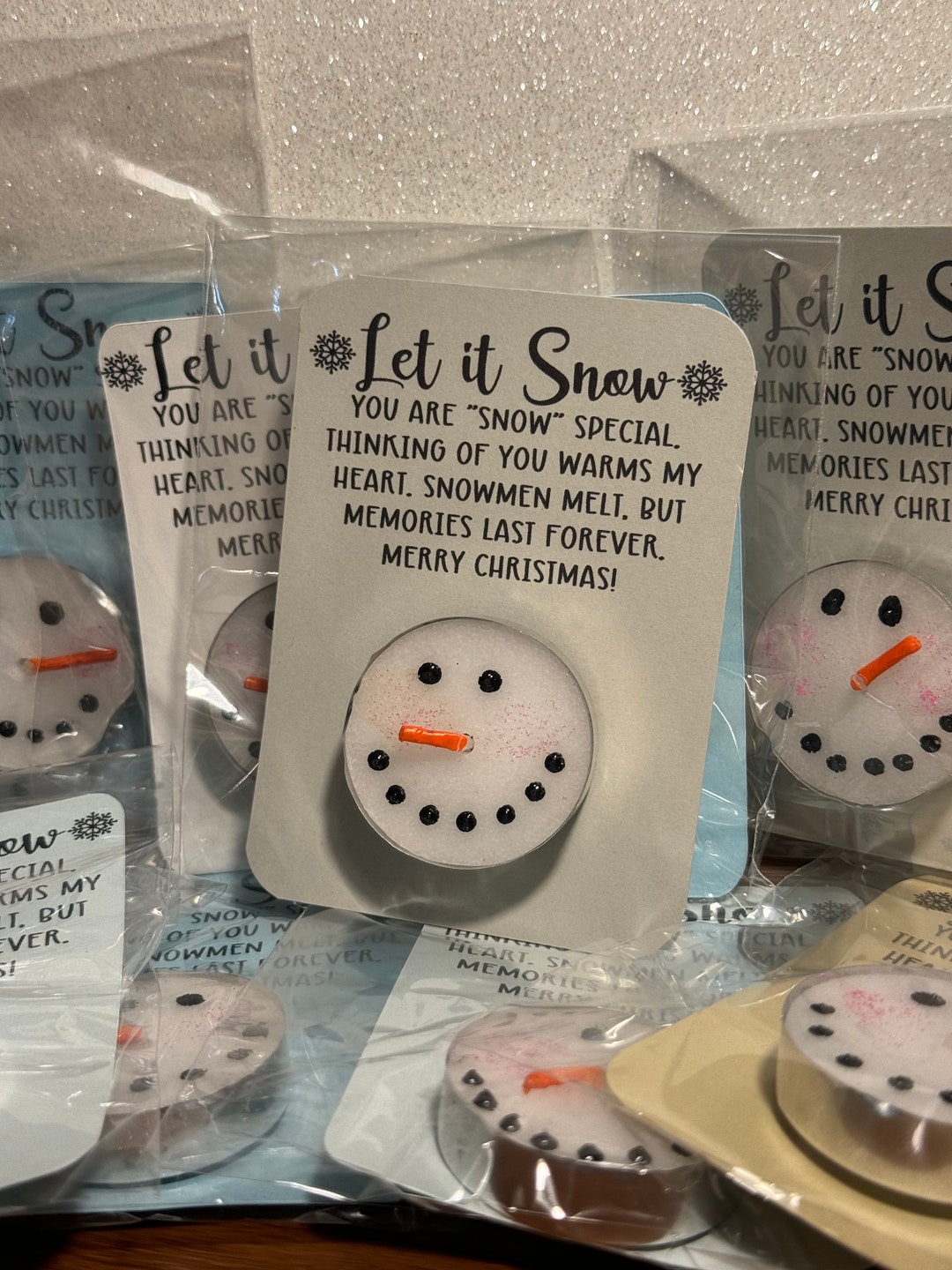 Snowmen Tea Light Candles Stocking Stuffers Christmas Gift Holiday Gift ...