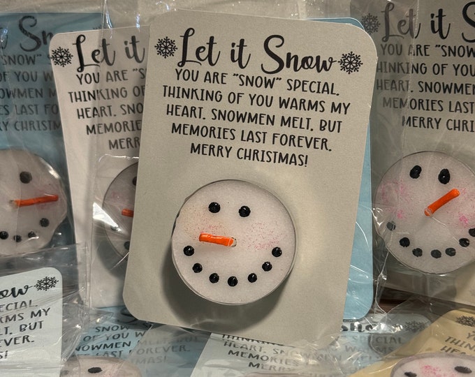 Snowmen Tea Light Candles Stocking Stuffers Christmas Gift Holiday Gift ...