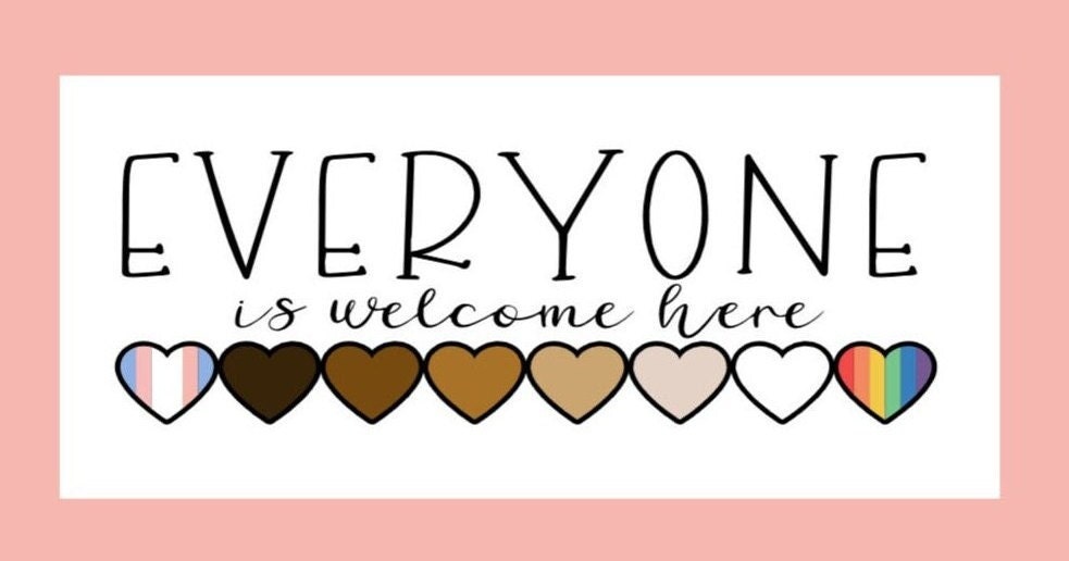 Todos son bienvenidos aquí Todos son bienvenidos aquí Adhesivo - Etsy ...