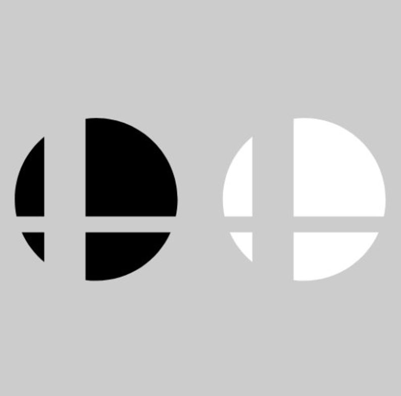 Super Smash Bros Ultimate Logo Character Symbols 5 Inch Vinyl Decal ...