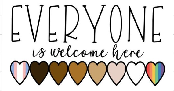 Everyone is Welcome Here /everyone is Welcome Here Sticker/ | Etsy