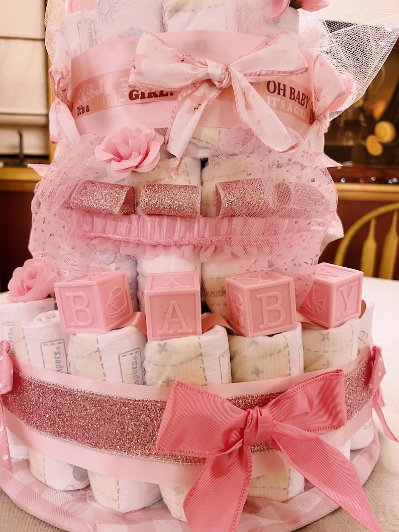 Custom Homemade Diaper Cake - Etsy