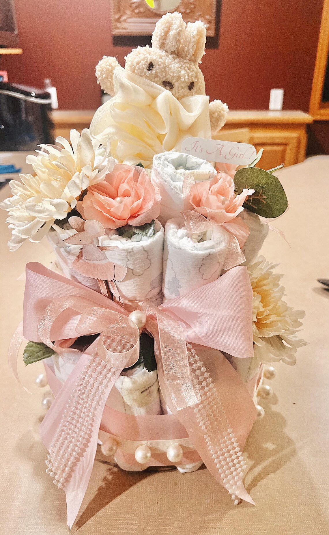 Custom Homemade Diaper Cake - Etsy