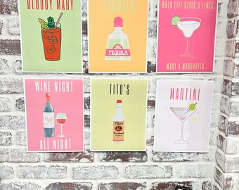 Pink Alcohol Poster - Etsy