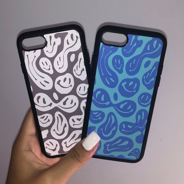 Dripping Smiley Face Phone Case - Etsy