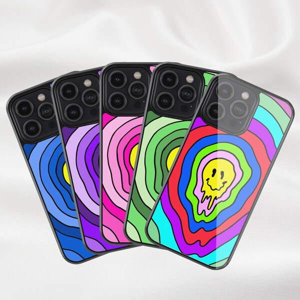 Dripping Smiley Face Phone Case - Etsy