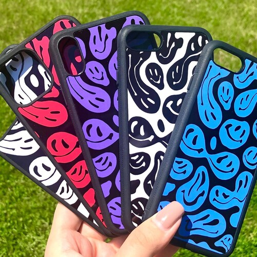 Smiley Face Iphone Case Trippy Aesthetic Melting Phone Case - Etsy