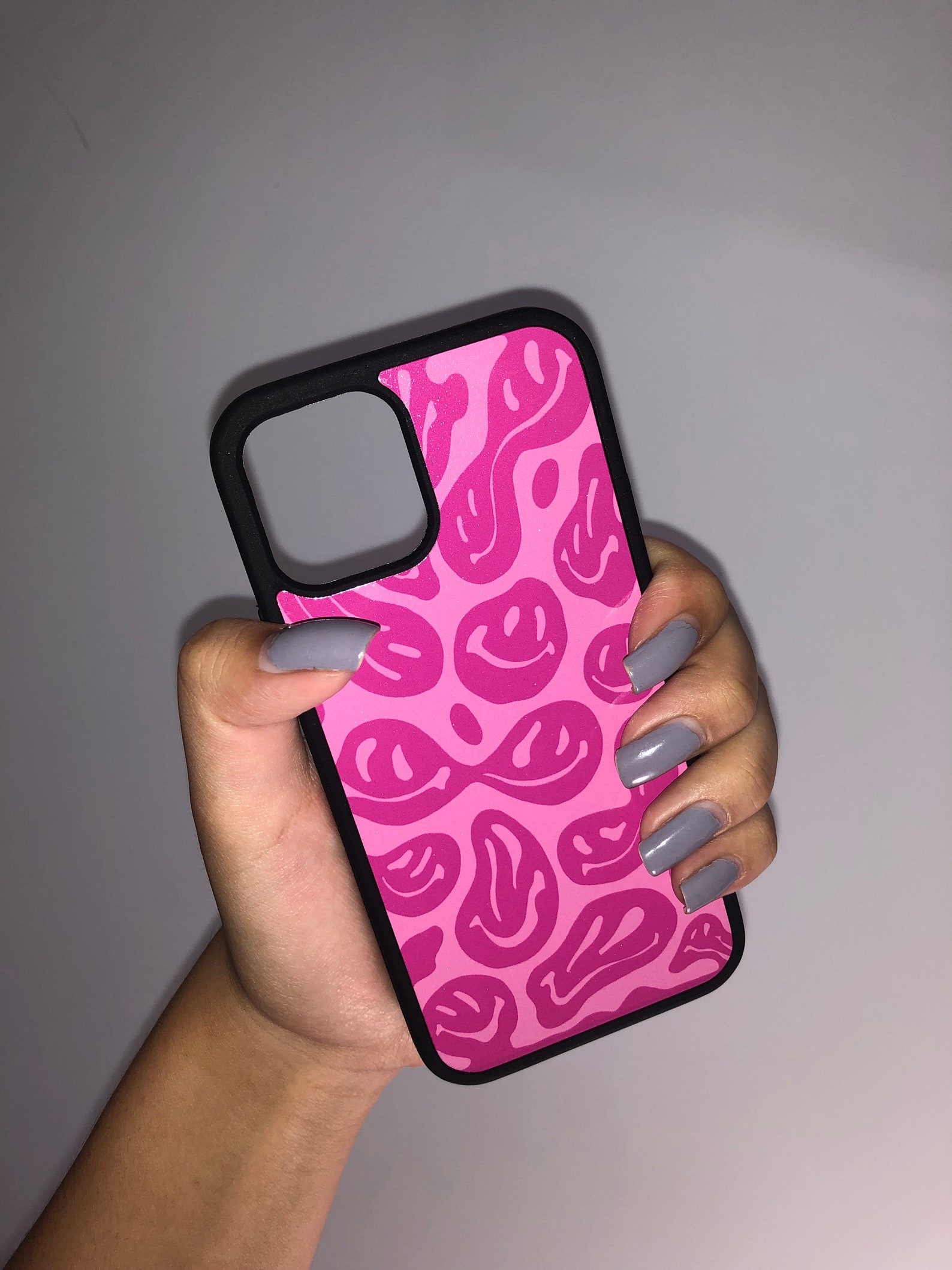 Smiley Face Pattern Phone Case Trippy Melting Smiley Face - Etsy