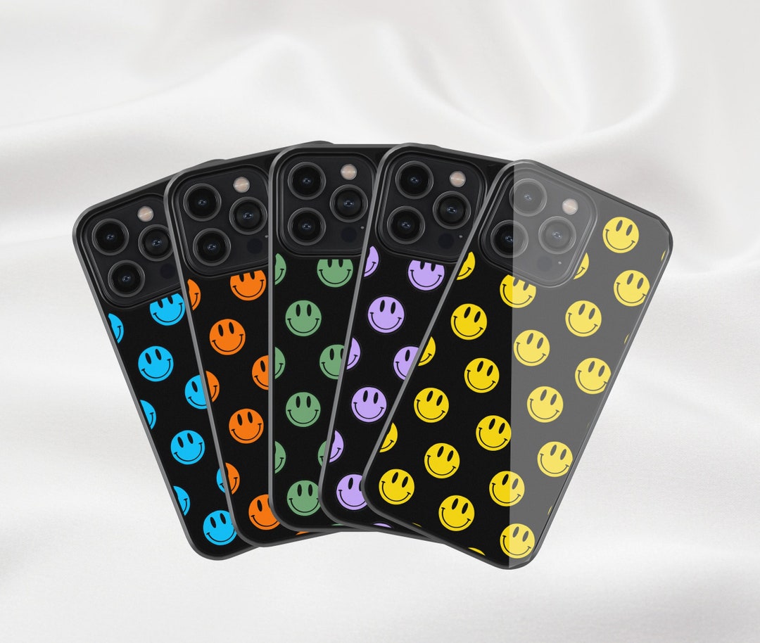 Magnetic Option Upgrade, Smiley Face Pattern iPhone Case, Smiley Face ...