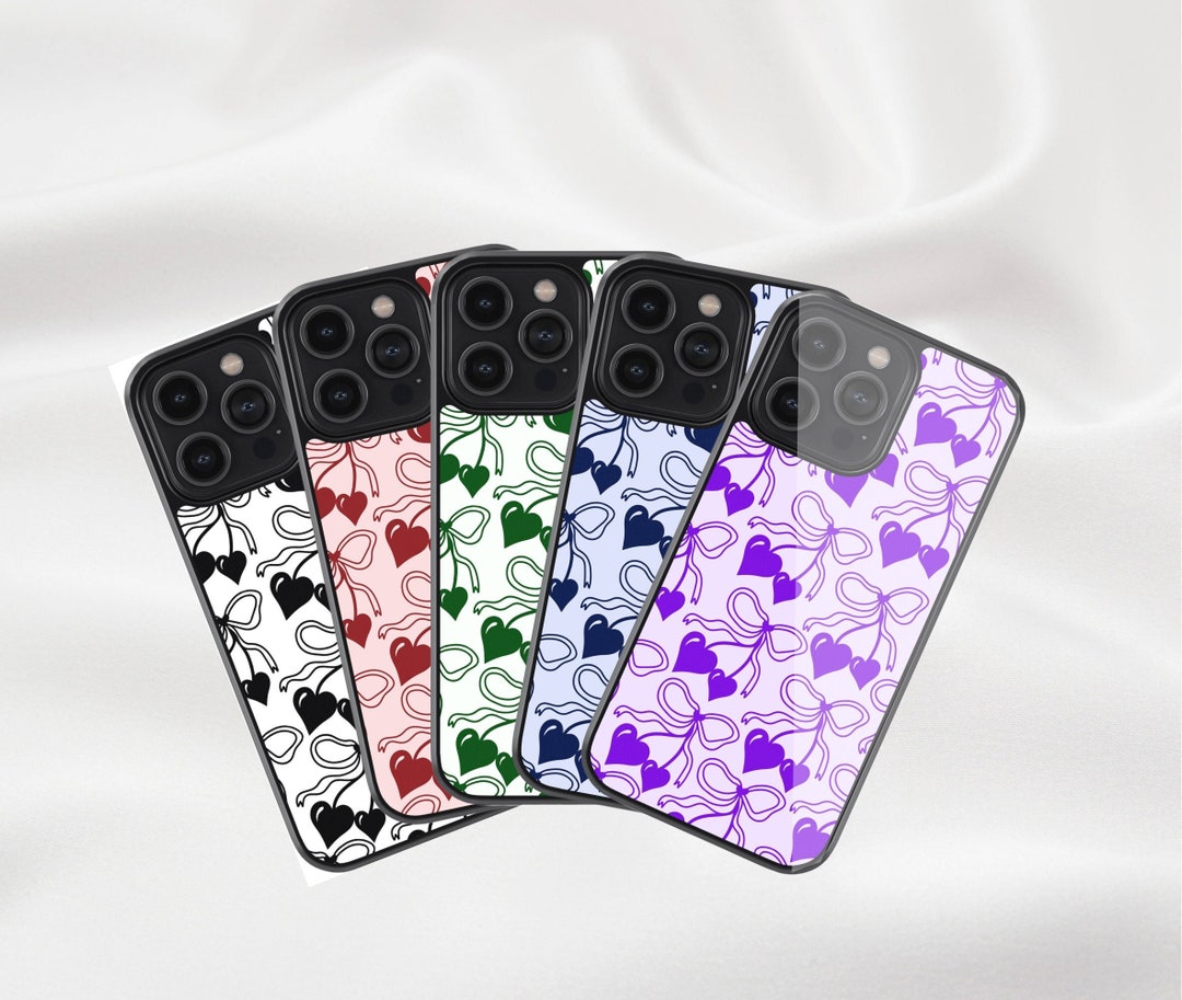Magnetic Option Upgrade, Ribbon Bow and Hearts iPhone Cases - Etsy