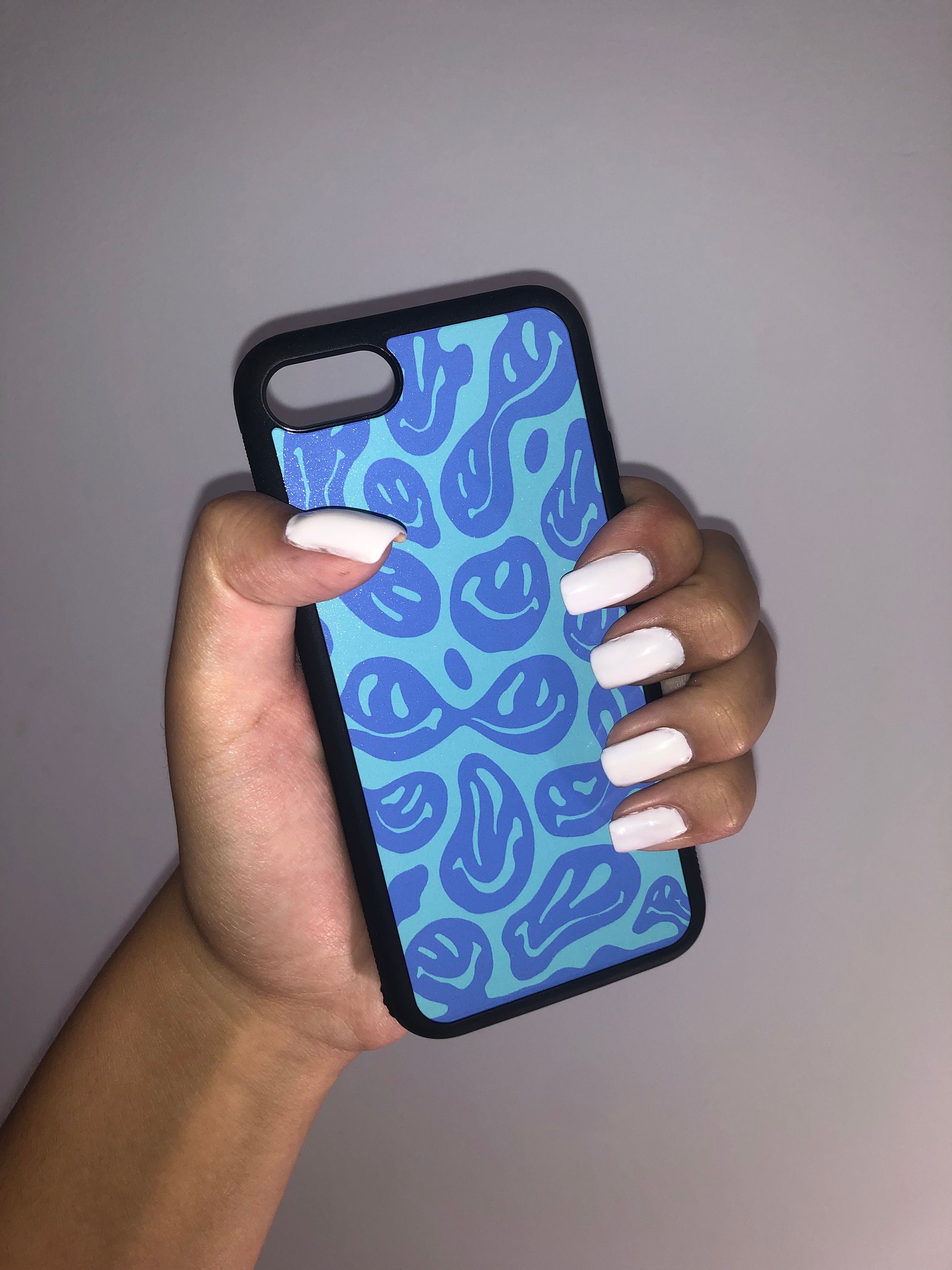 Smiley Face Pattern Phone Case Trippy Melting Smiley Face - Etsy