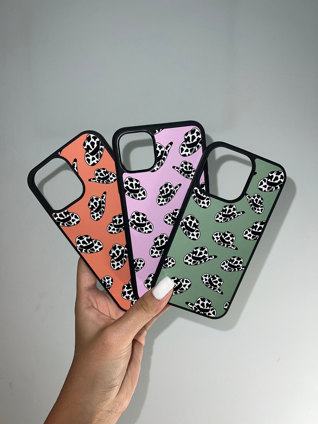 Magnetic Case Option, Western Cowboy Hat Phone Case, Indie Cow Print ...