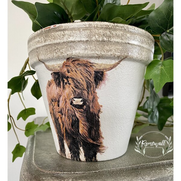 Cow Flower Pot - Etsy