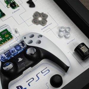 Framed Playstation 5 Controller DUALSENSE 5 Disassembled Game Console ...