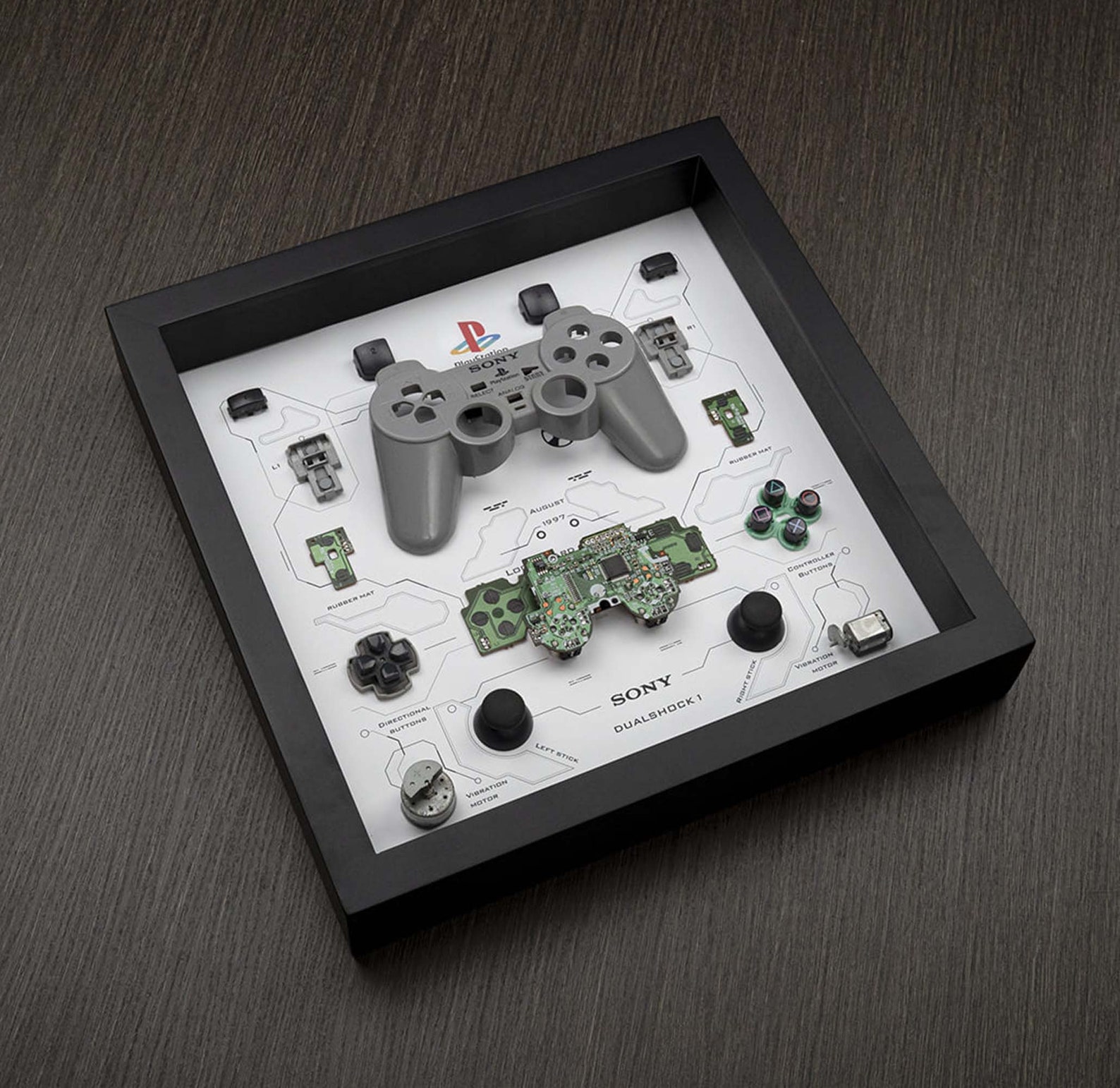 Framed Dualshock Analog Controller for Sony Playstation Disassembled ...