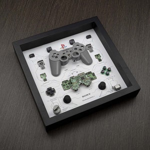 Framed Disassembled Playstation Controller Art, Tech Gift - Etsy