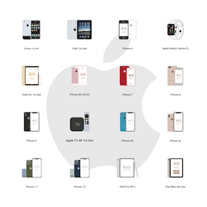 Apple Iconic Product Badge Enamel Pin for Tech / Apple Lovers Grid ...