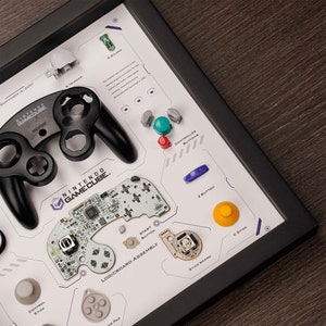 Framed Nintendo Gamecube Indigo Controller for Sony Playstation ...