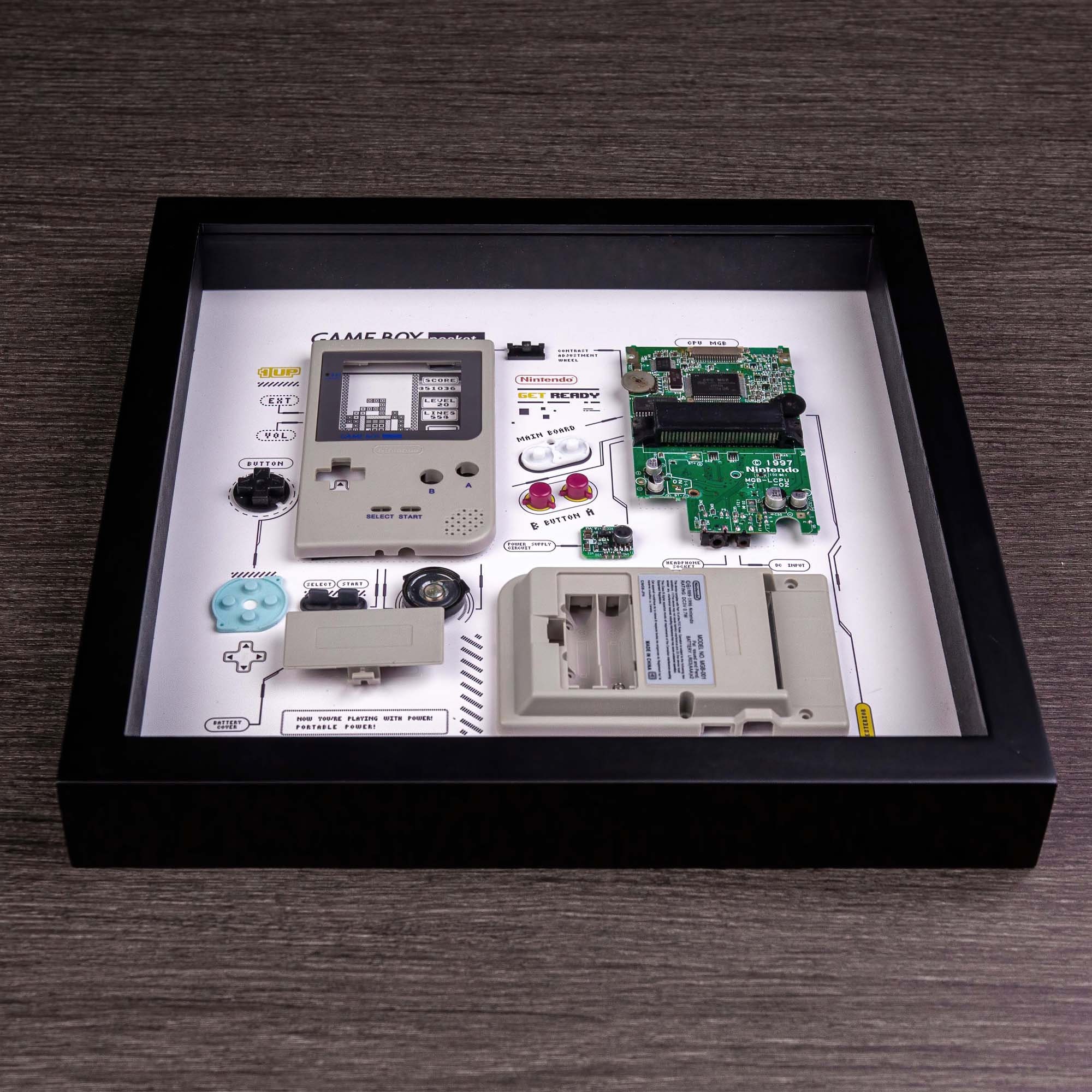 Framed Nintendo Game Boy Pocket Disassembled Game Console | Etsy