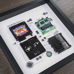 Framed Nintendo Game Boy Advince SP GBA Disassembled Game Console Wall ...