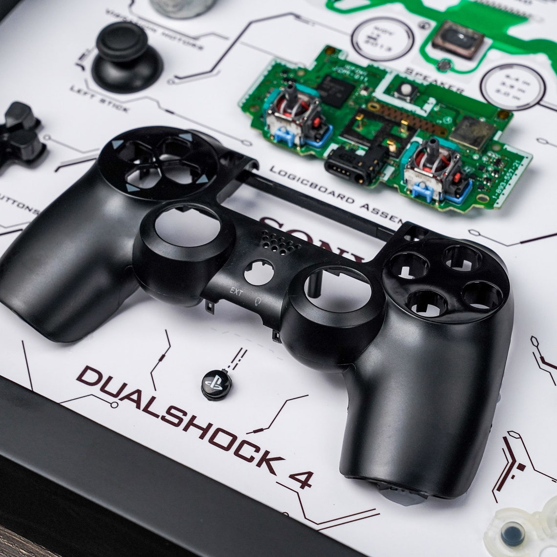 Framed Playstation 4 Controller DUALSHOCK 4 Disassembled Game - Etsy