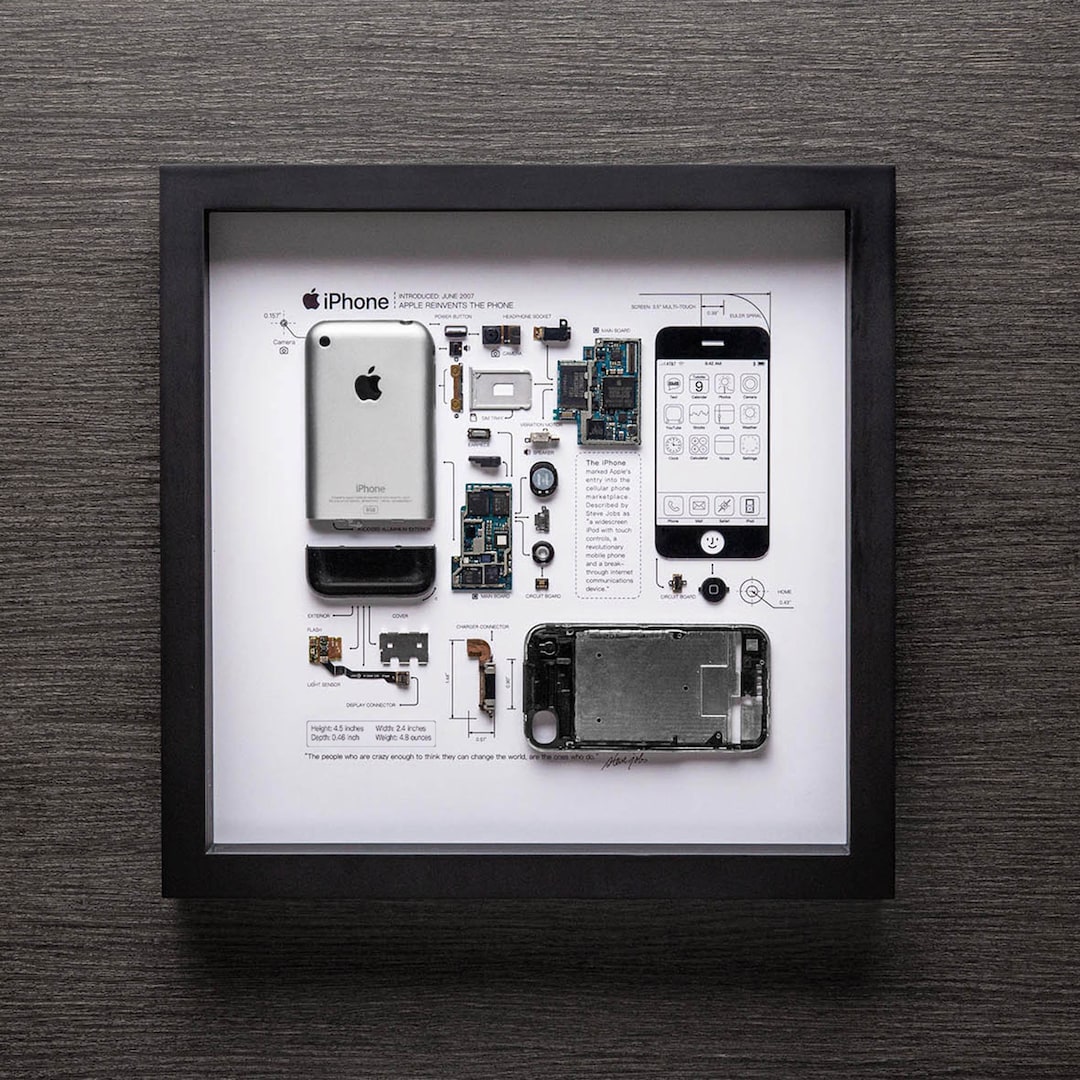 Framed Iphone 2G Disassembled Phone Teardown Iphone Wall Art - Etsy