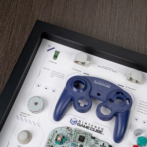 Framed Nintendo Gamecube Indigo Controller for Sony Playstation ...