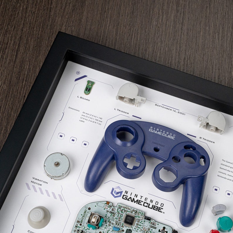Framed Nintendo Gamecube Controller Art: Disassembled Console Decor - Etsy