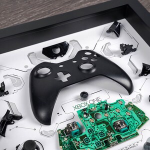 Framed Xbox One Controller Disassembled Game Console Tear Down Wall Art ...