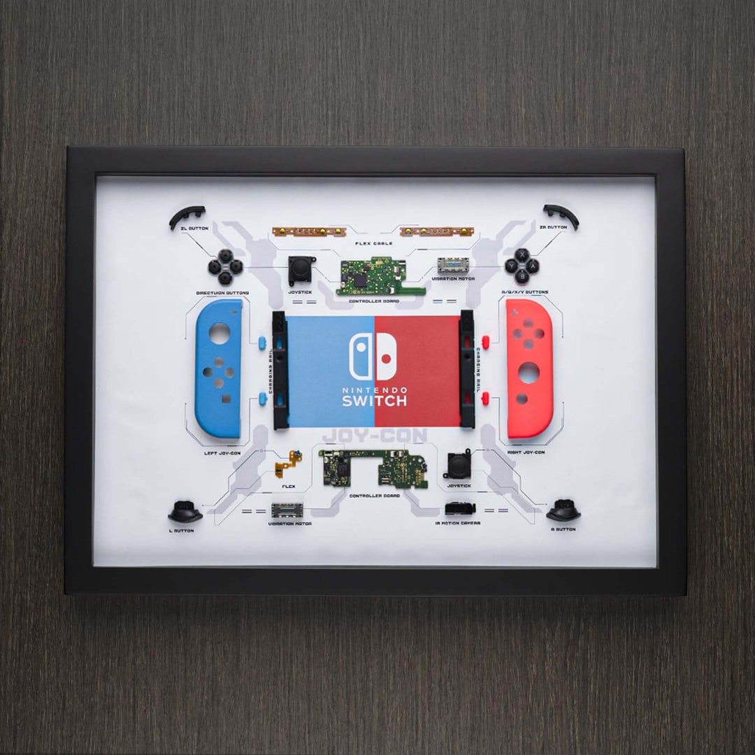 Framed Nintendo Switch Joy-con Controller Disassembled Game Console ...