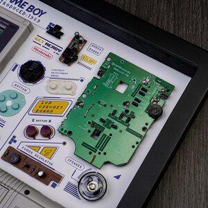 Framed Nintendo Game Boy GB Disassembled Game Console Tear Down Wall ...