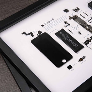 Framed iPhone 5 Disassembled Phone Teardown iPhone Wall Art Gifts for ...