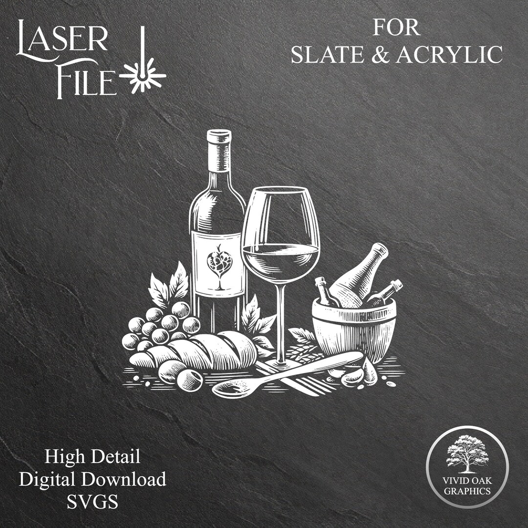 Slate Wine 2 - Engrave Files, SVG, Instant Digital Download Files for ...