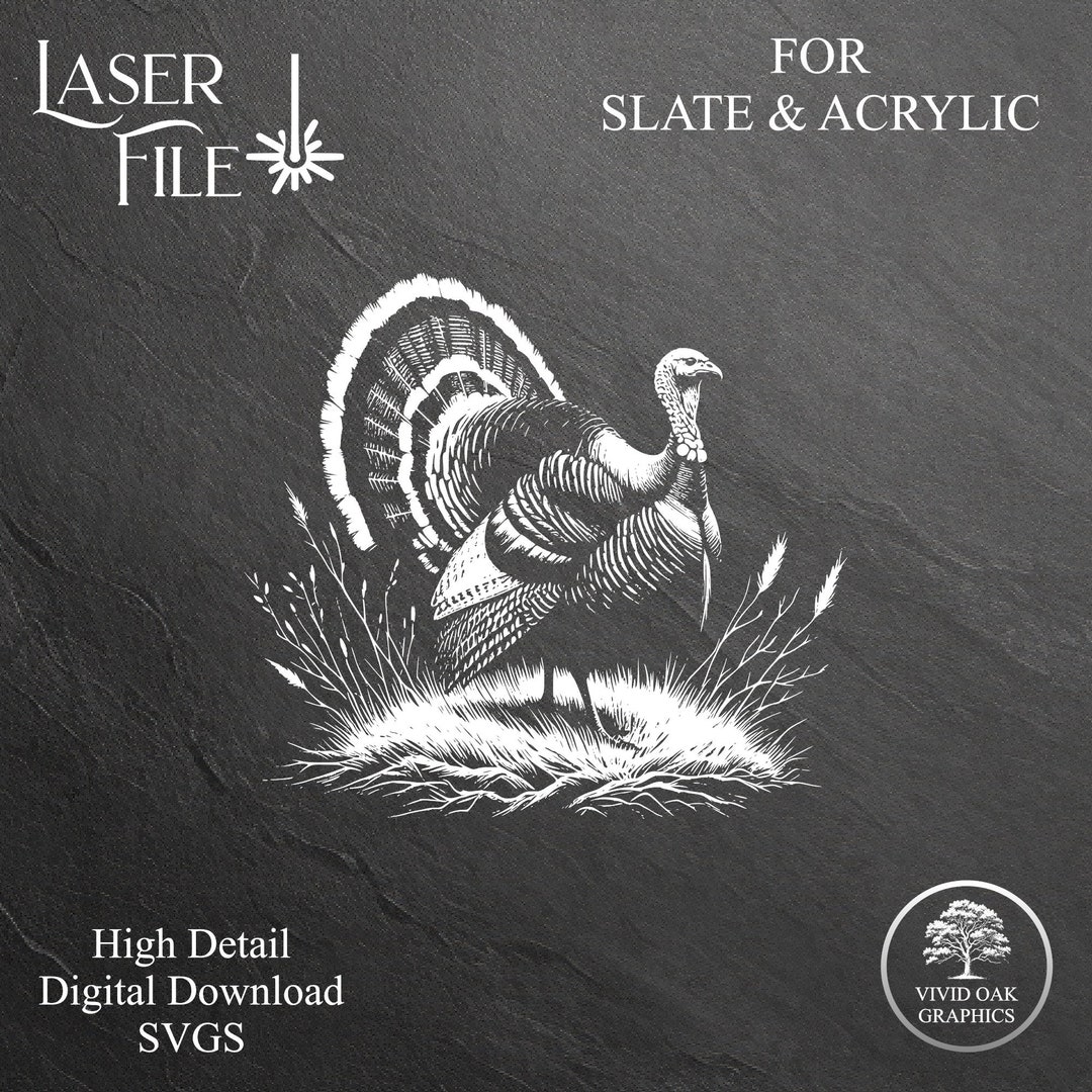 Wild Turkey Engrave SVG: High Detail Laser File (digital Download) - Etsy