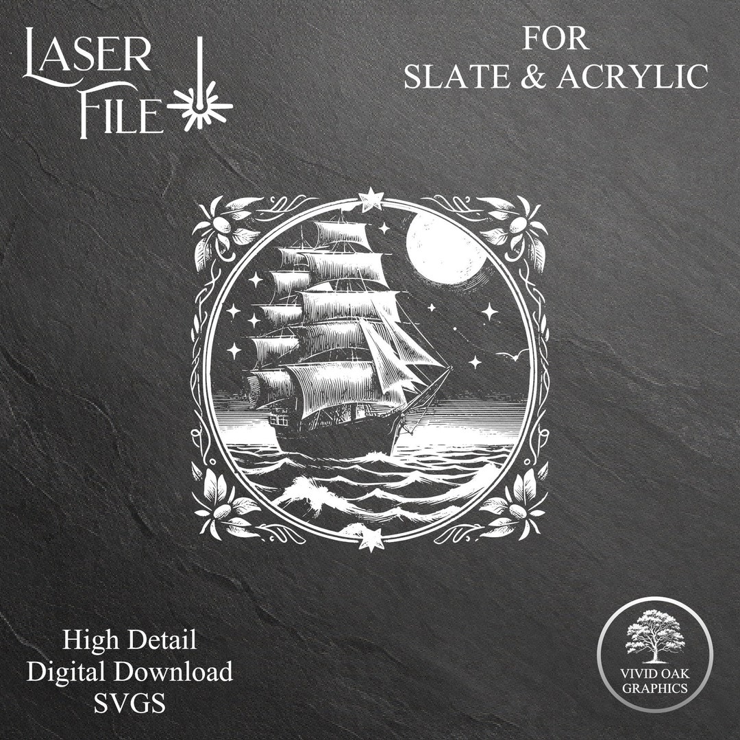 Ship 3 - Engrave Files, SVG, Instant Digital Download Files for ...