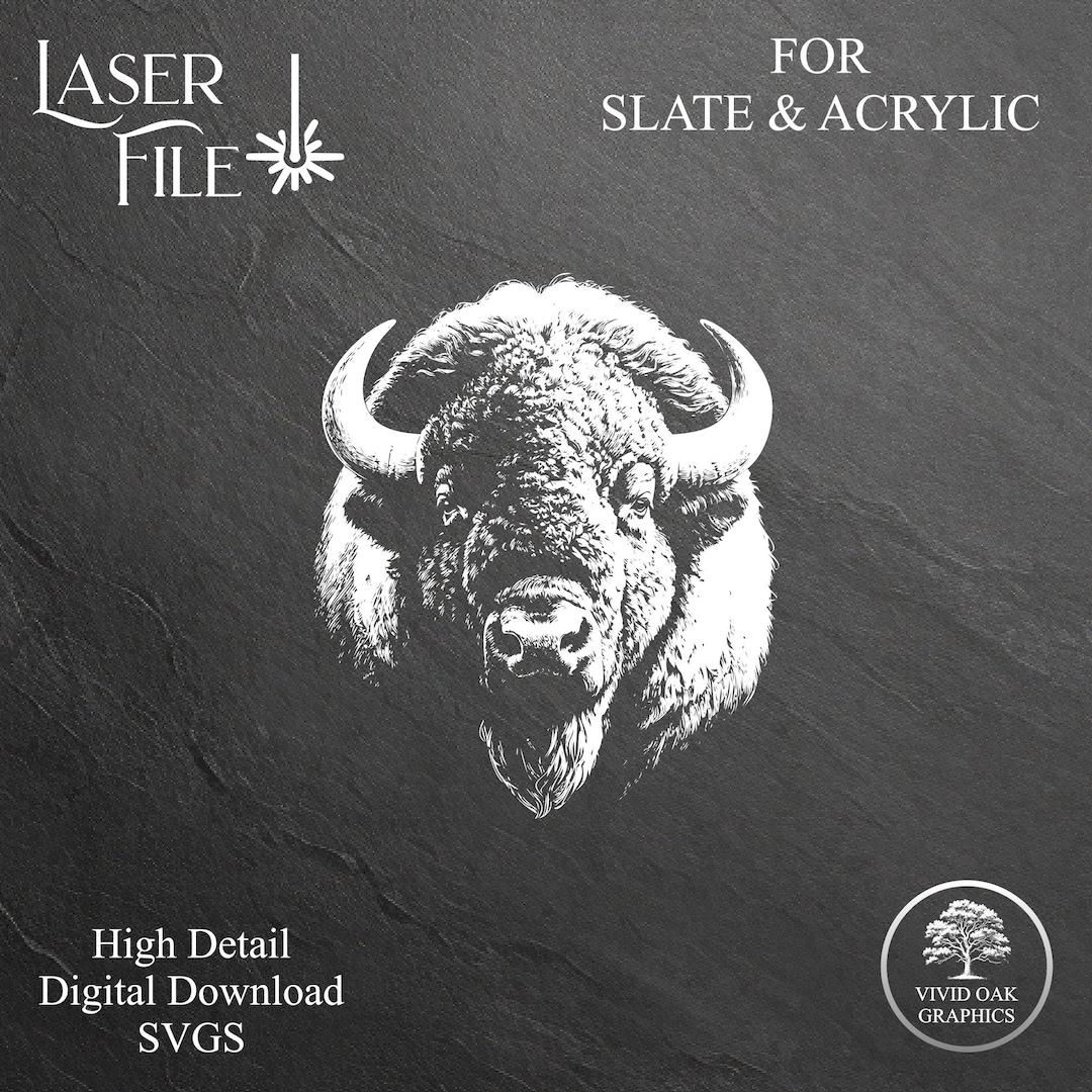 Buffalo ( Bison ) 1 - Engrave Files, SVG, Instant Digital Download ...