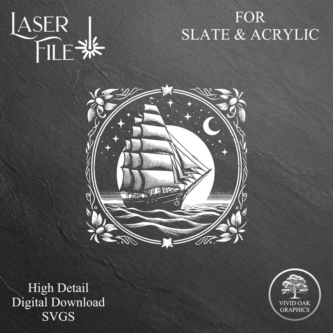 Ship 1 - Engrave Files, SVG, Instant Digital Download Files for ...