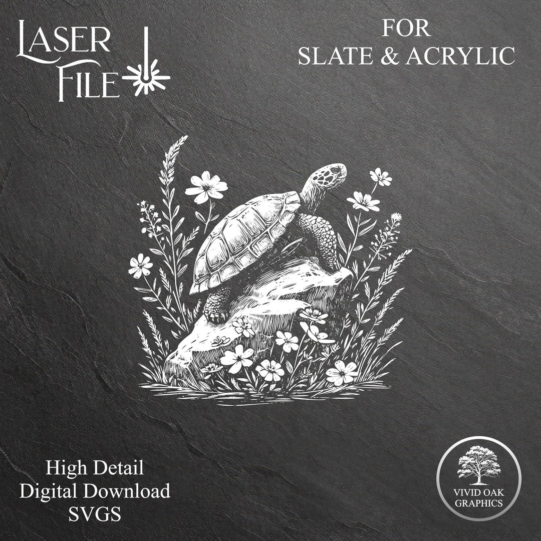 Turtle 1 - Engrave Files, SVG, Instant Digital Download Files for ...