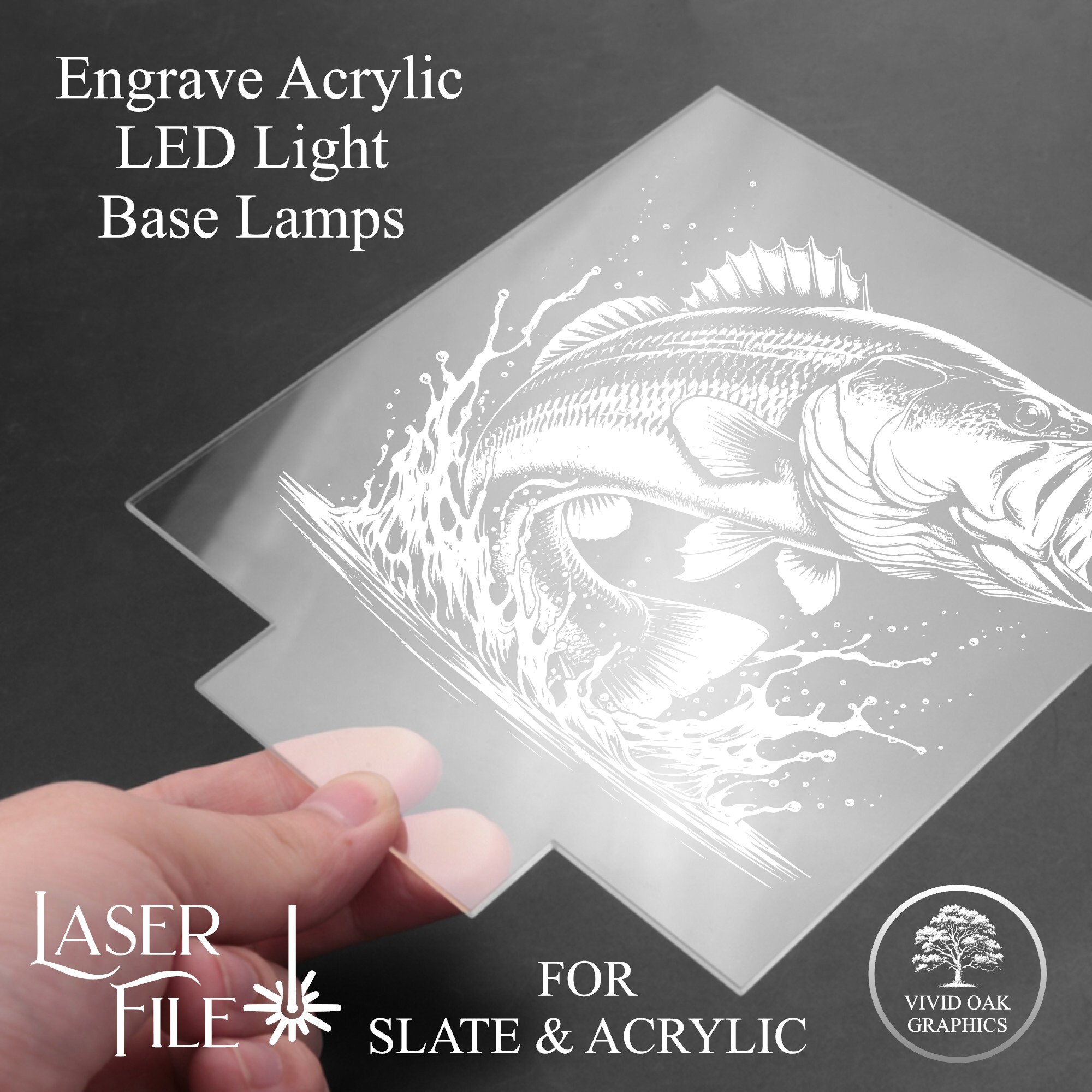 Bass Engraving SVG – Laser Cut File for Slate, Acrylic (digital ...