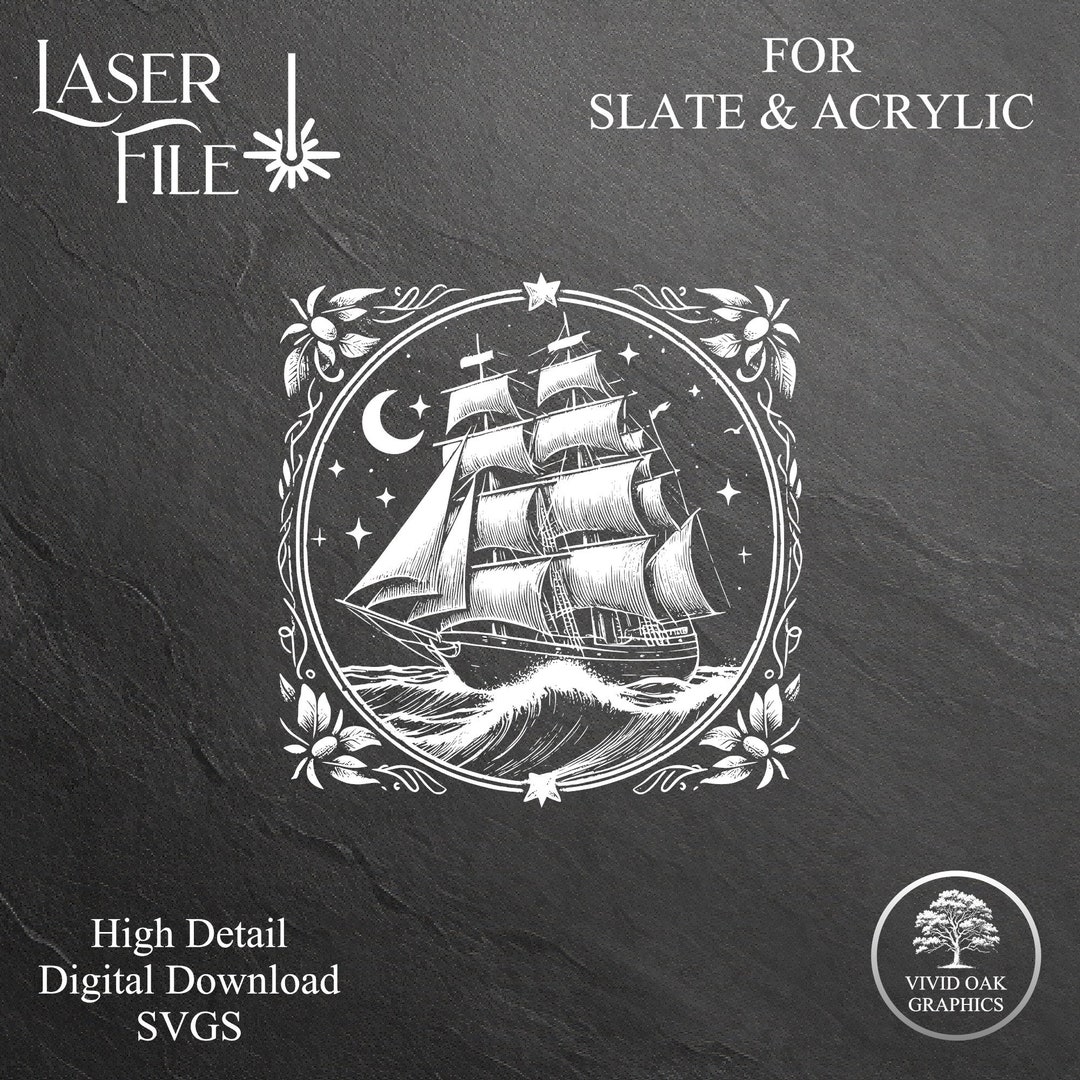 Ship 4 - Engrave Files, SVG, Instant Digital Download Files for ...