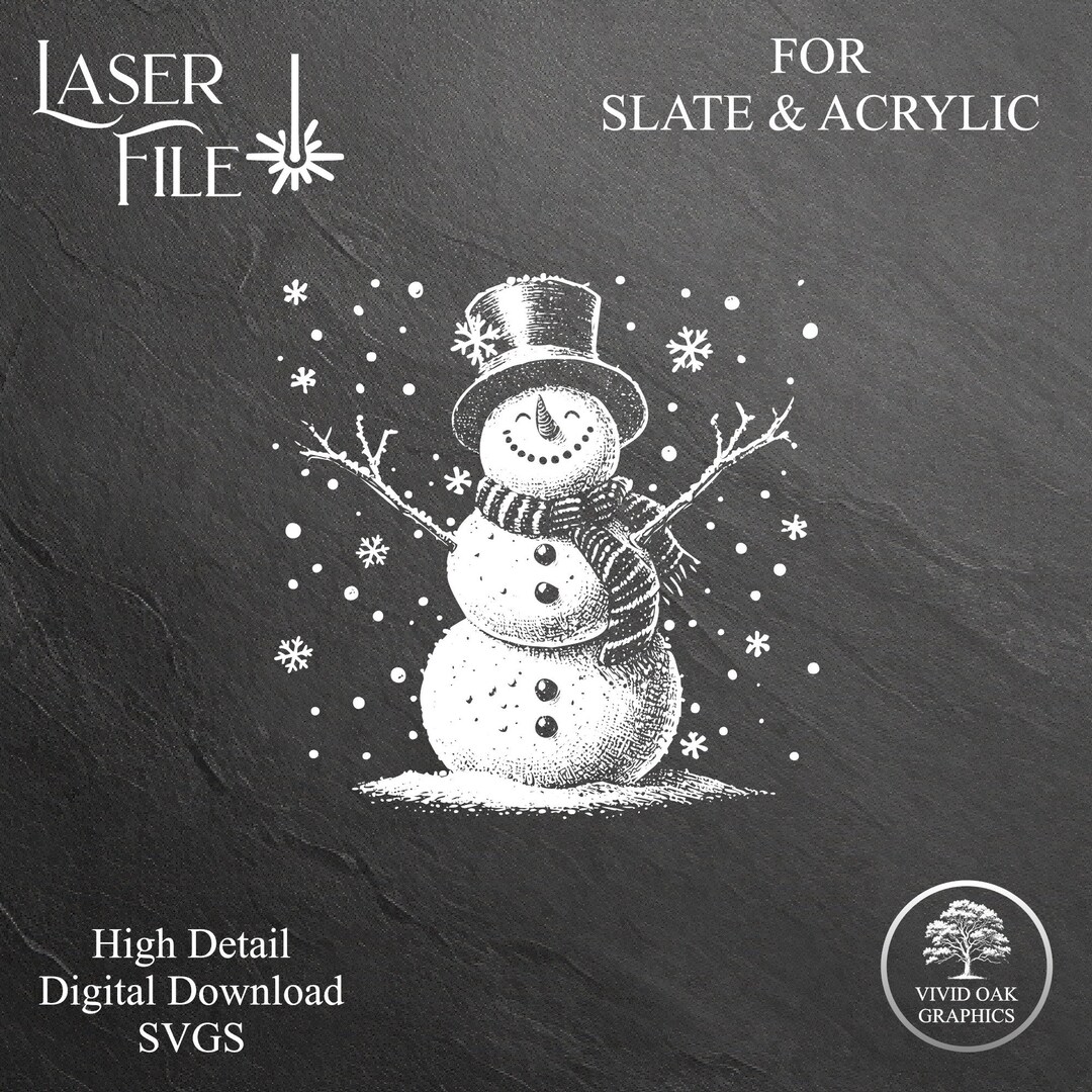 Snowman 4 - Engrave Files, SVG, Instant Digital Download Files for ...