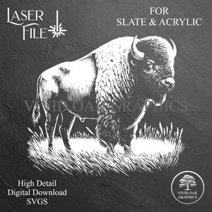 Buffalo ( Bison ) 2 - Engrave Files, SVG, Instant Digital Download ...