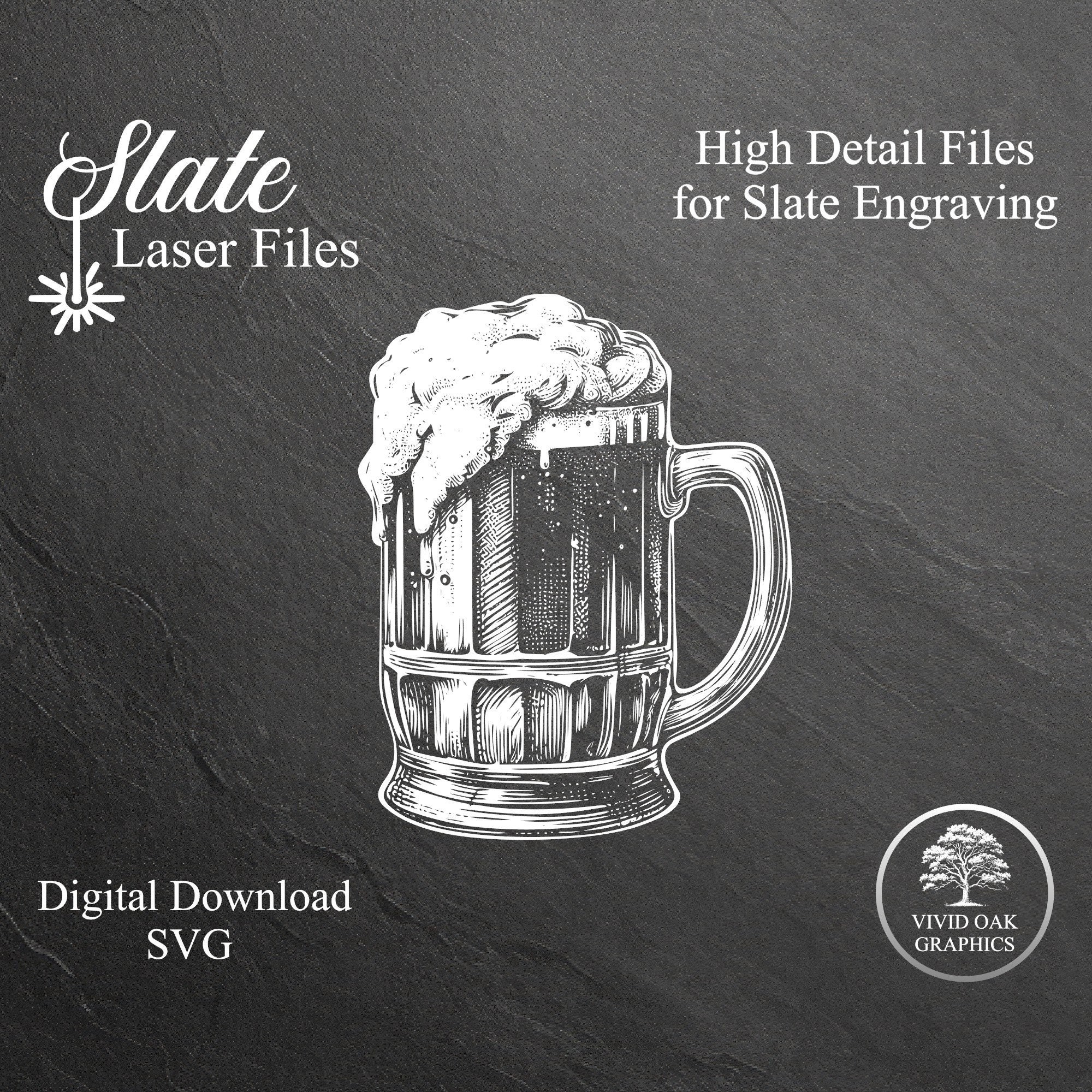 Beer Mug 3 SLATE Engrave File SVG Instant Digital Download - Etsy